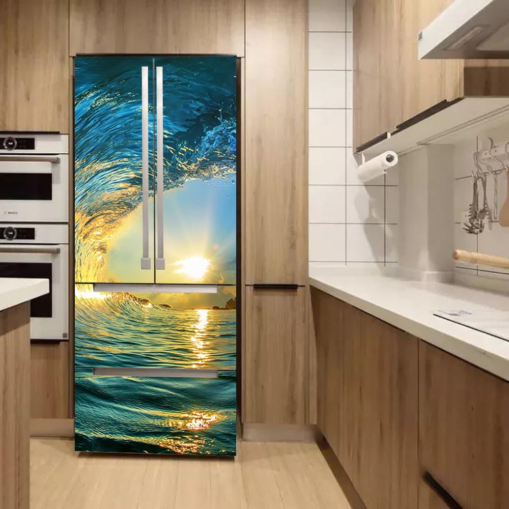Modern Fridge Decoration Wallpaper Peel And Stick Vinyl Mural On ...