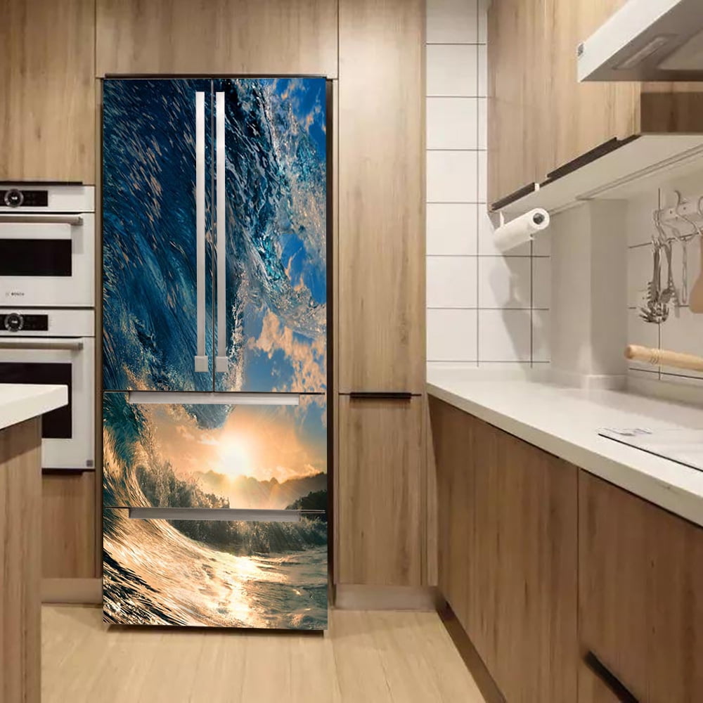 Modern Fridge Decoration Wallpaper Peel And Stick Vinyl Mural On ...