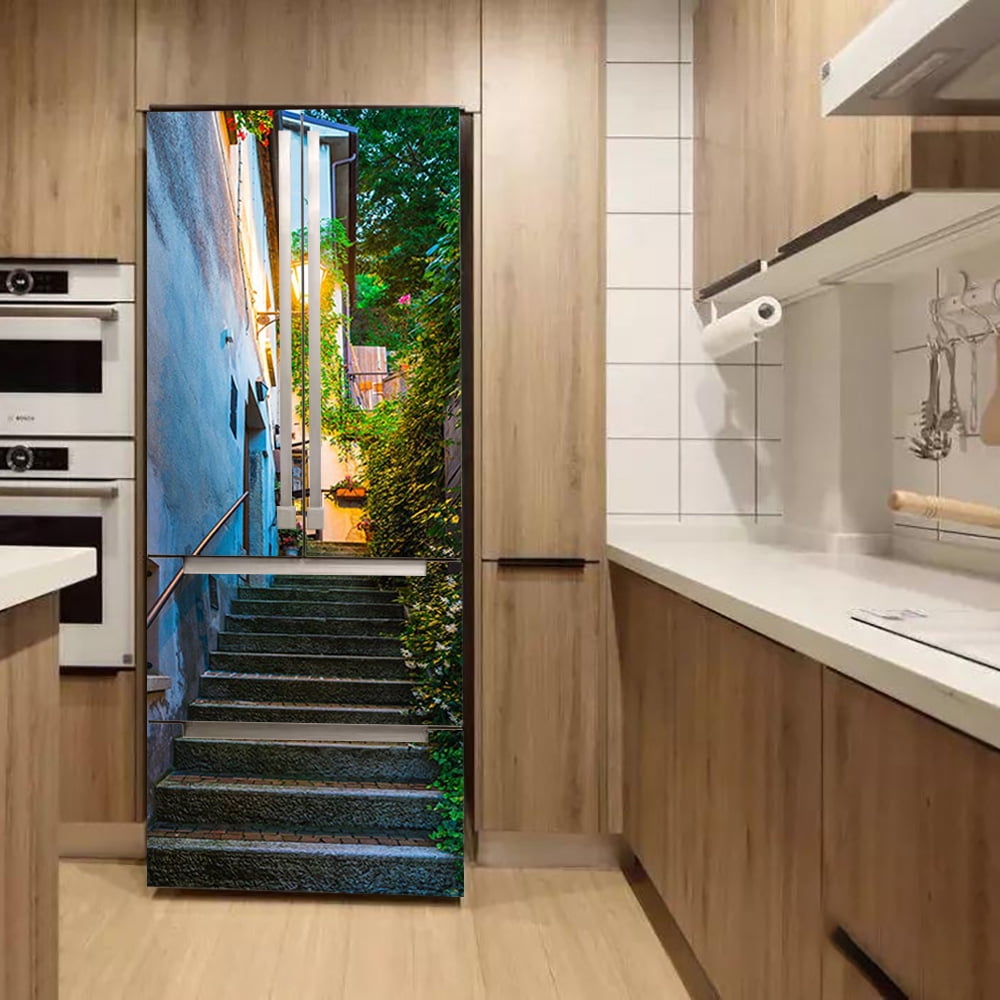 Modern Fridge Decoration Wallpaper Peel And Stick Vinyl Mural On ...