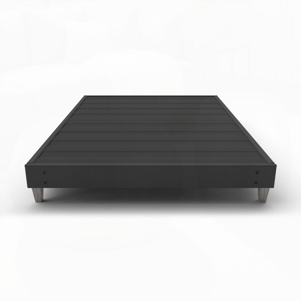 Modern Full Bed Frame Foundation by Express featuring 6" Faux Wood Legs ...