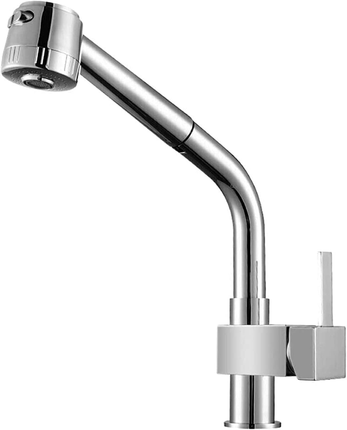 Modern Full Copper Kitchen Faucet Tap Pull-Out Nozzle Hot and Cold Wash ...