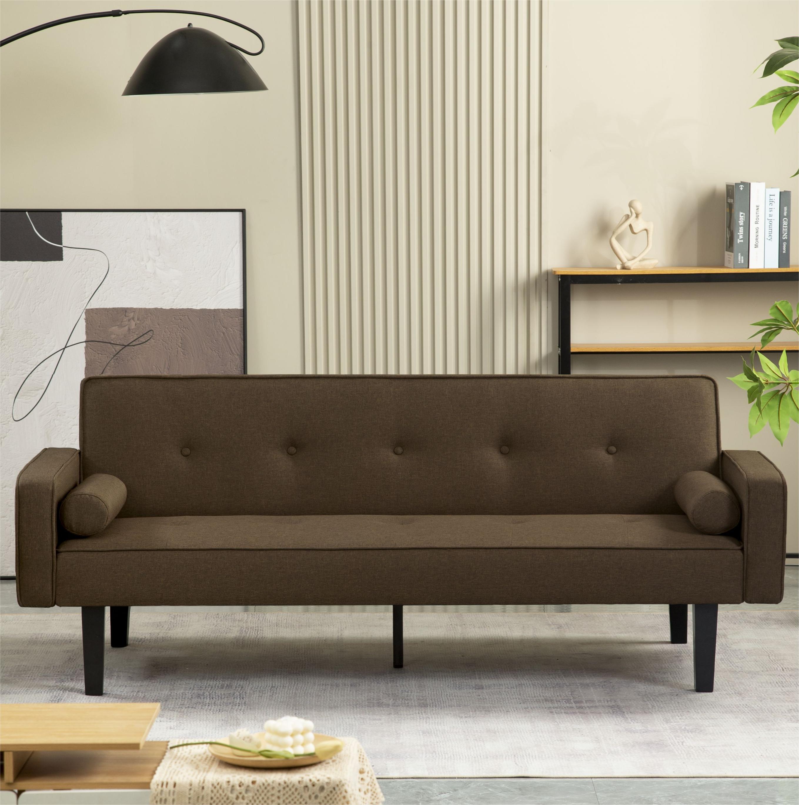 Free Shipping! Leumius Modern Velvet Futon Sofa Bed, Convertible ...