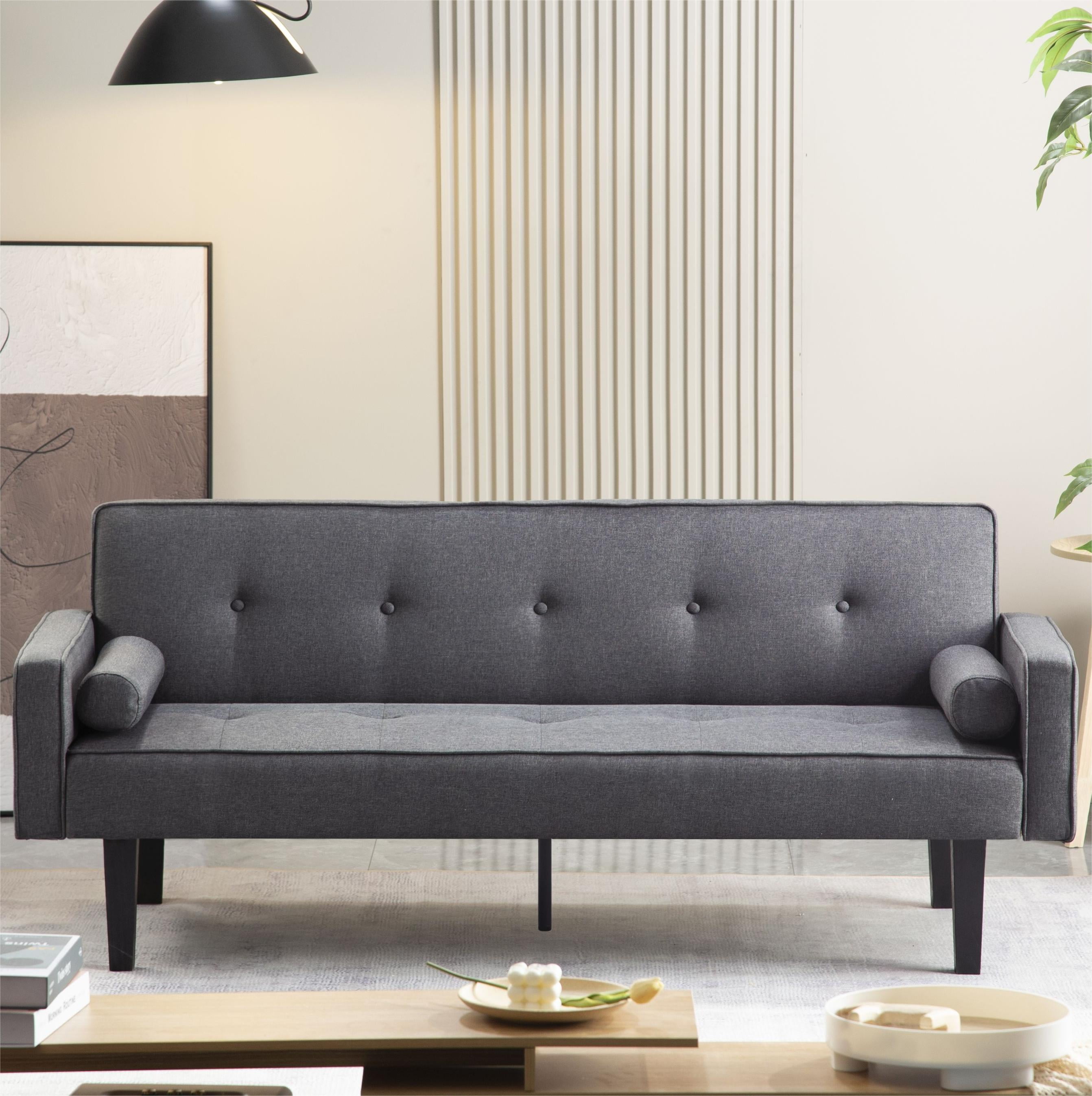 Modern Futon Sofa Bed,Convertible Folding Sofa Couch LoveSeat Couch ...