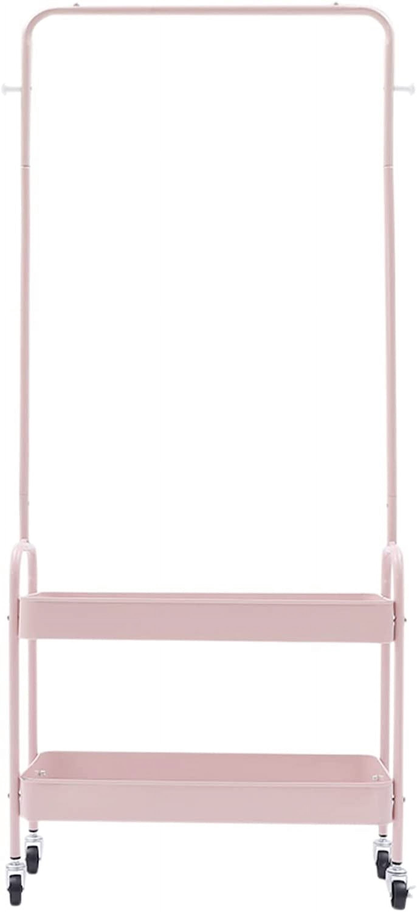Modern Garment Rack Clothing Stand with 2 Tier Metal Basket and ...