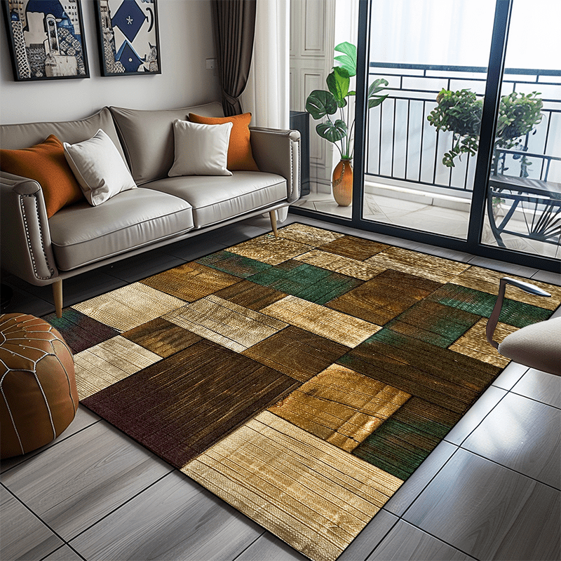 Modern Geometric Carpet Living Room Abstract ration Home Sofa Washable ...