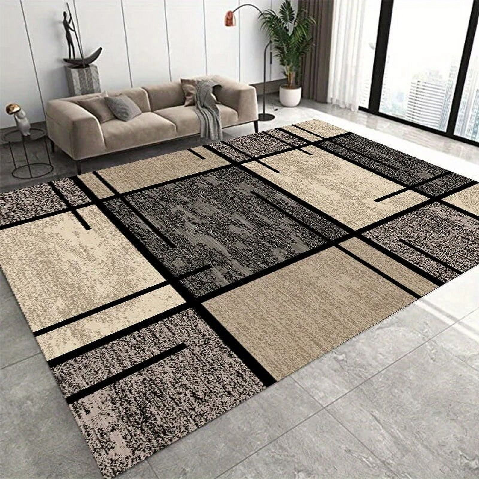 Modern Geometric Carpet for Living Room Decor Sofa Table Large Area ...