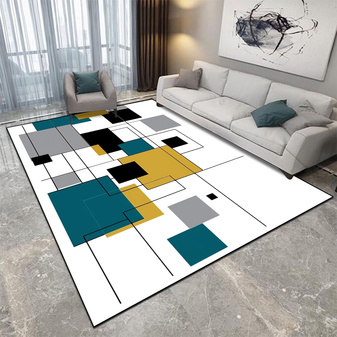 Modern Geometric Carpets for Living Room Décor Light Luxury Home Carpet ...
