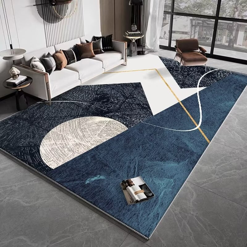 Modern Geometry Living Room Large Area Carpet Light Luxury Soft ...