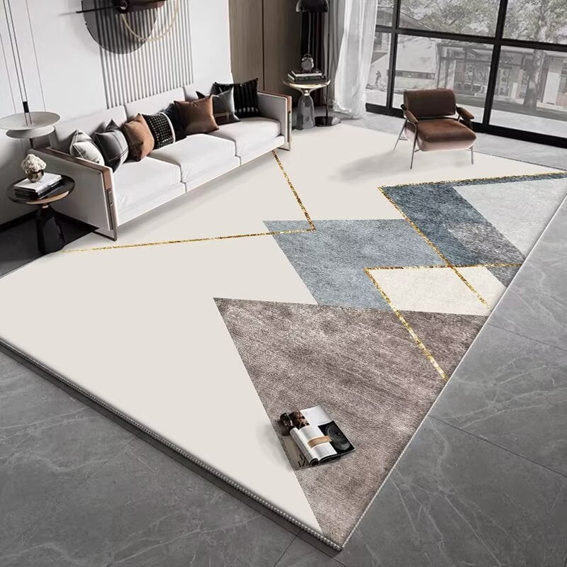 Modern Geometry Living Room Large Area Carpet Light Luxury Soft ...