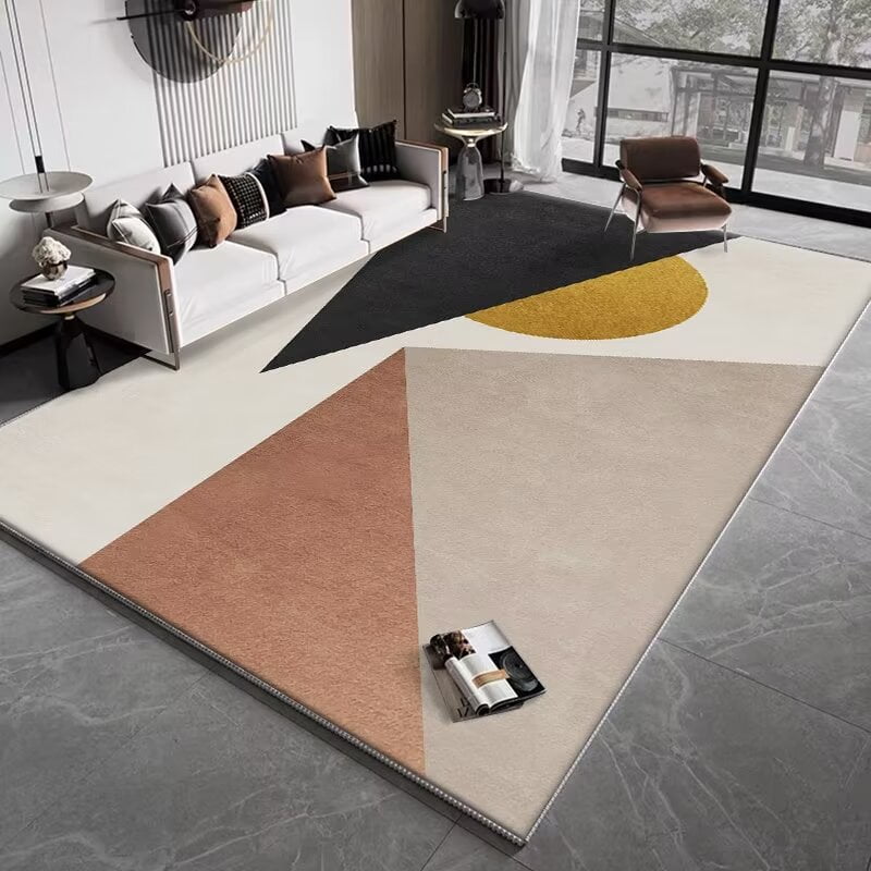 Modern Geometry Living Room Large Area Carpet Light Luxury Soft ...