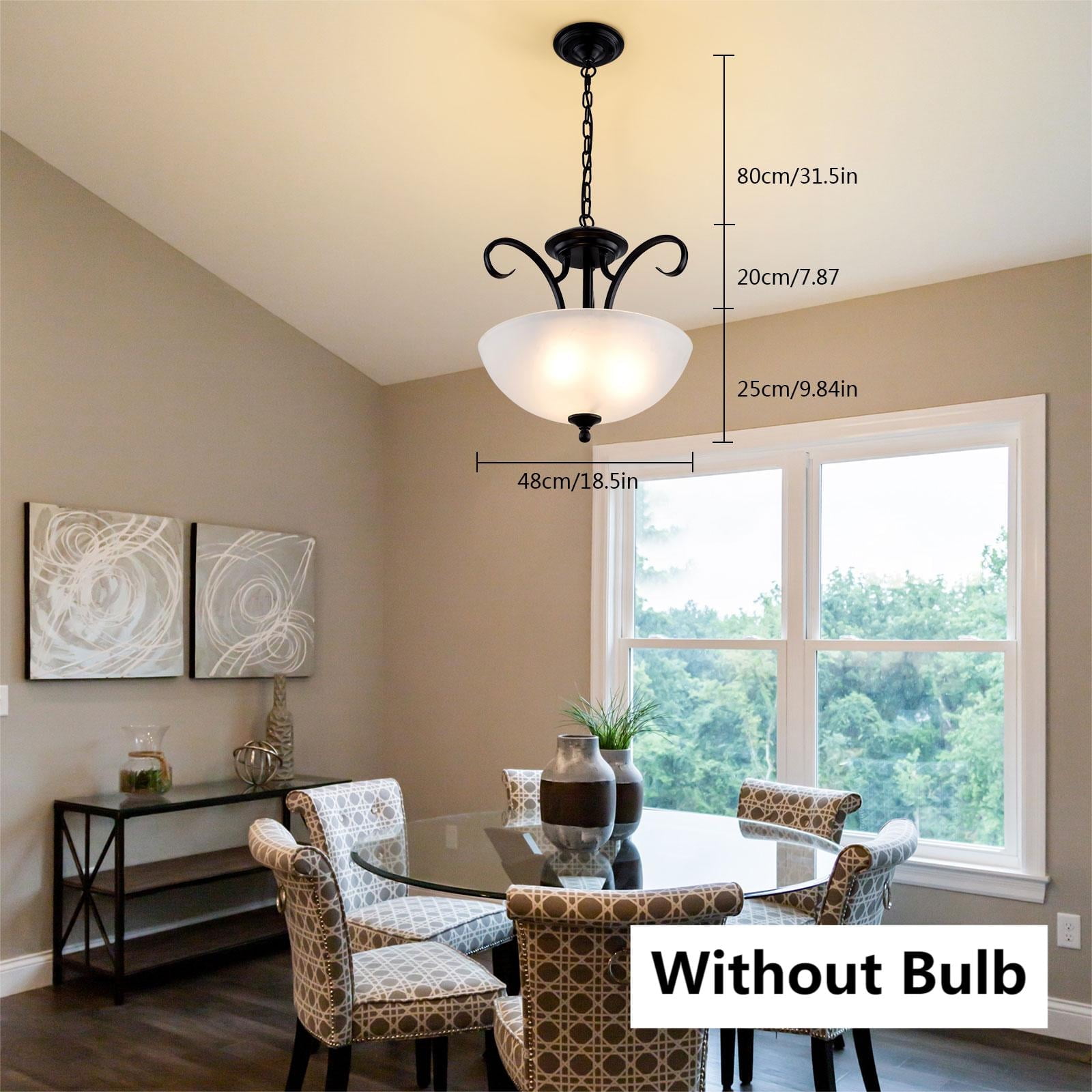 Modern Glass Chandelier Fixture Pendant Ceiling Lighting Restaurant ...