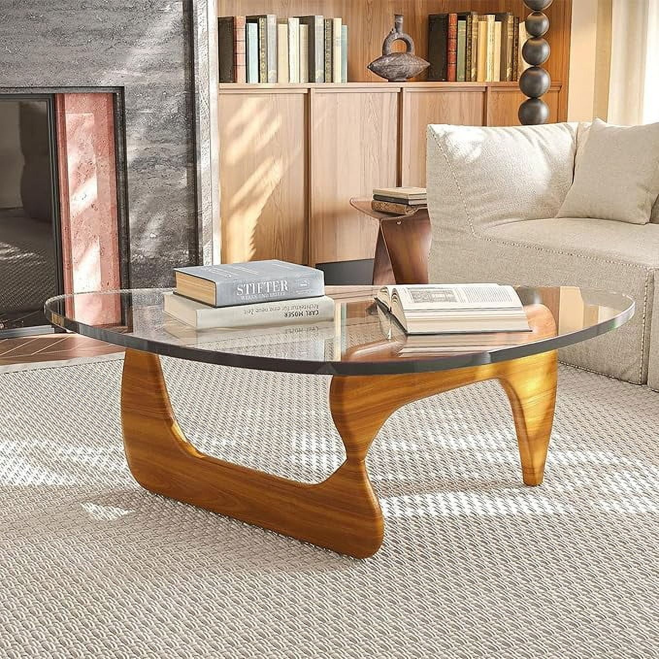 Modern Glass Coffee Table - Mid Century Design for Living Room, Rustic ...