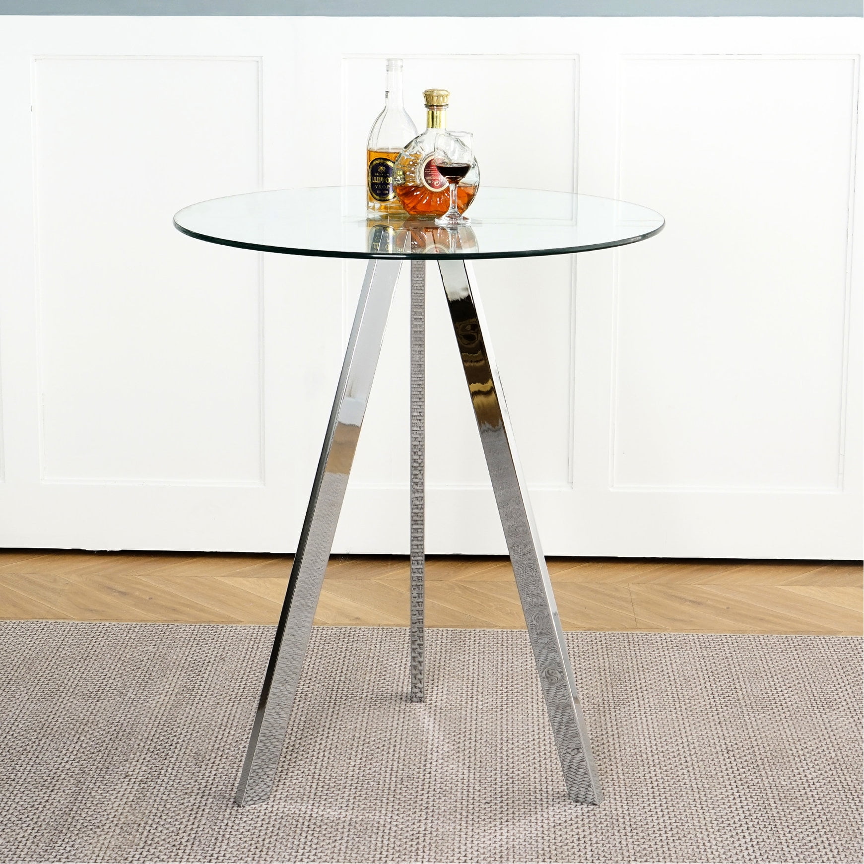 Modern Glass Dining Table + Assembly Tools"-"Family Dining/Living Room ...