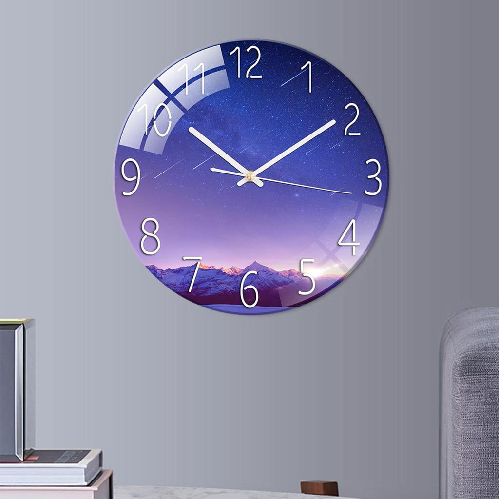 Modern Glass Wall Clock Pendulum Living Room kids children room Nursery ...