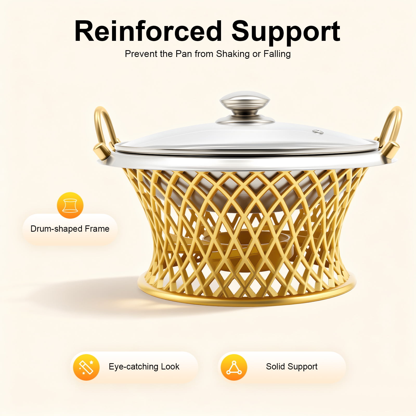 Modern Gold Buffet Chafing Dish with Glass Pan - 25*13cm Frame - for ...