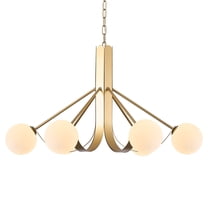 9-Light Sputnik Chandelier, Modern Mid Century Gold Ceiling Lighting ...