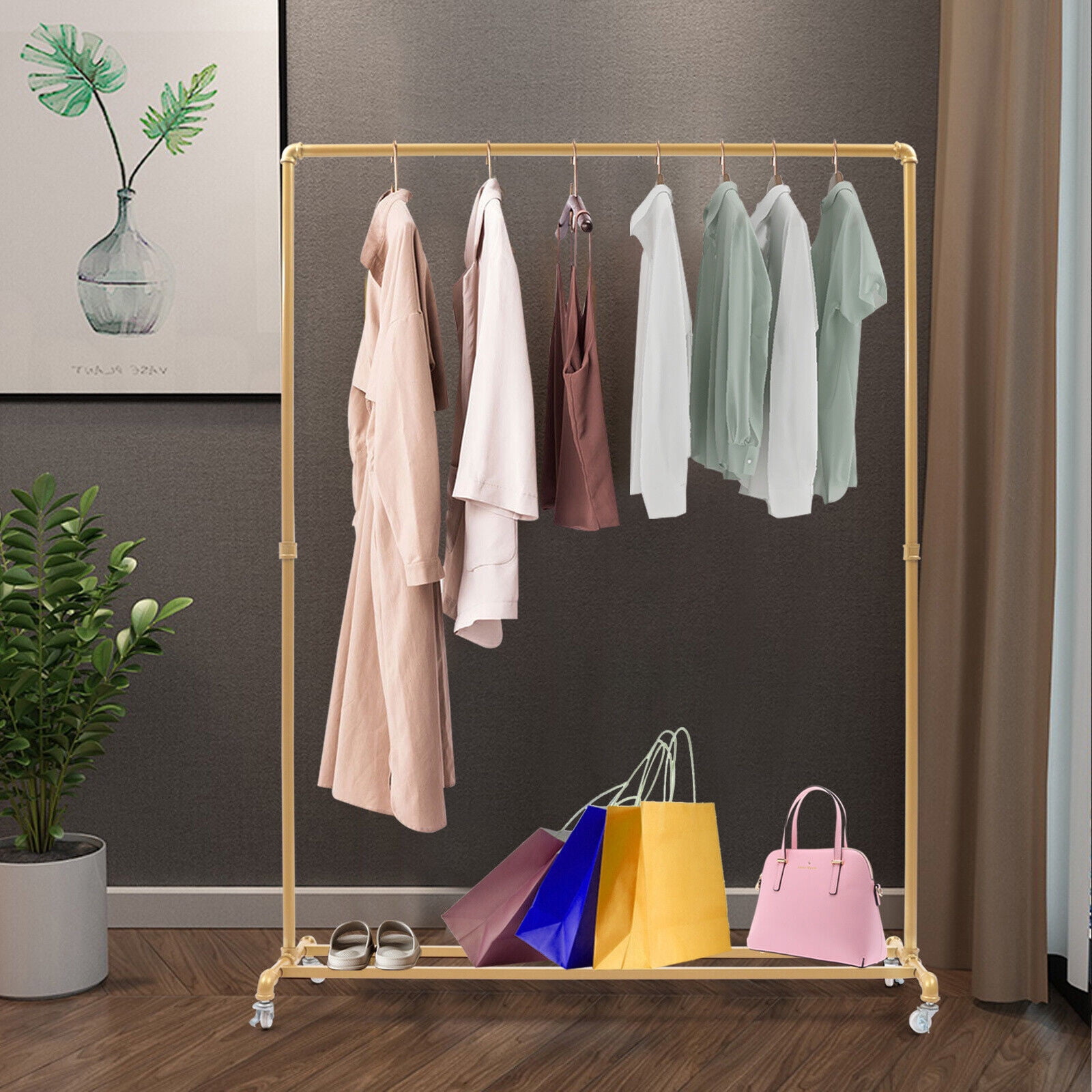 Modern Gold Iron Clothes Display Rack with High Load-bearing Capacity ...