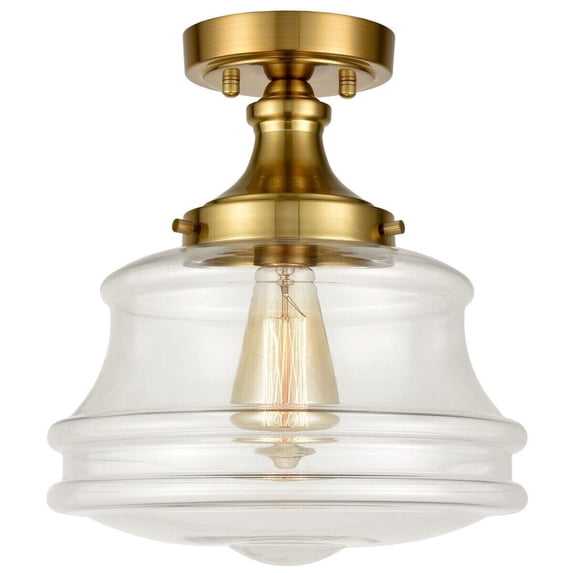 Modern Gold Semi Flush Mount Ceiling Light Schoolhouse Hallway Ceiling ...