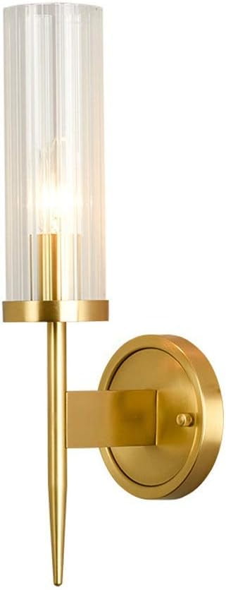 Modern Gold Wall Lamp Clear Glass Lampshade Metal Wall Light, Wash Wall ...