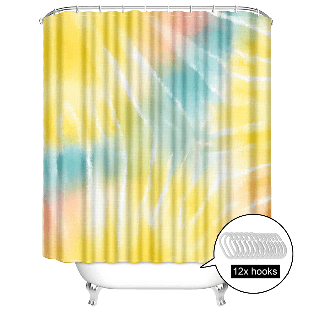 Modern Graffiti Tie Dye Totem Shower Curtain Funny Xmas Shower Curtains