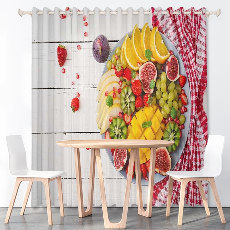 Modern Green Vegetables Custom Curtains Chili Peppers Eggplant ...