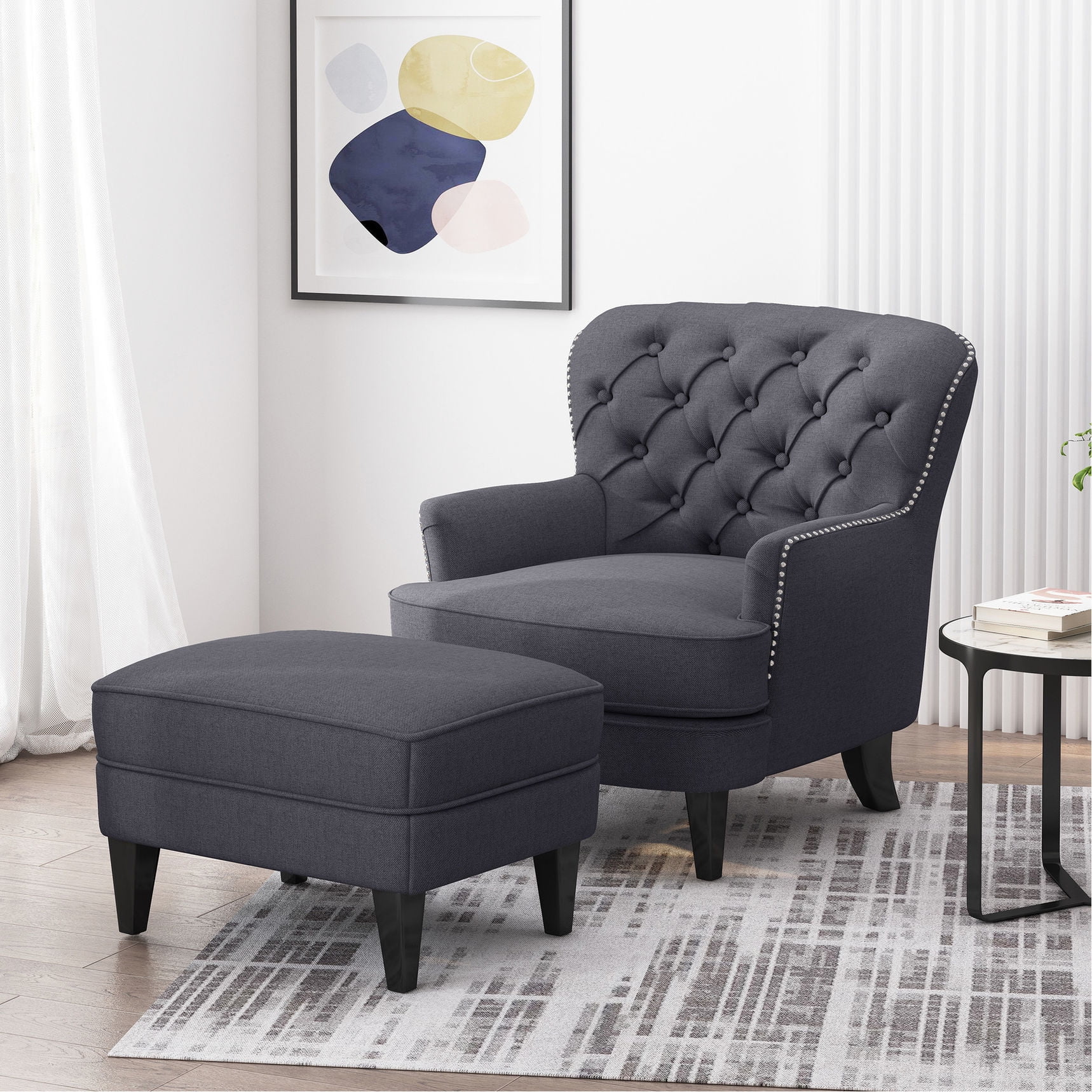 Modern Grey Seating Setup - Transform Your Space with a Club Chair and ...