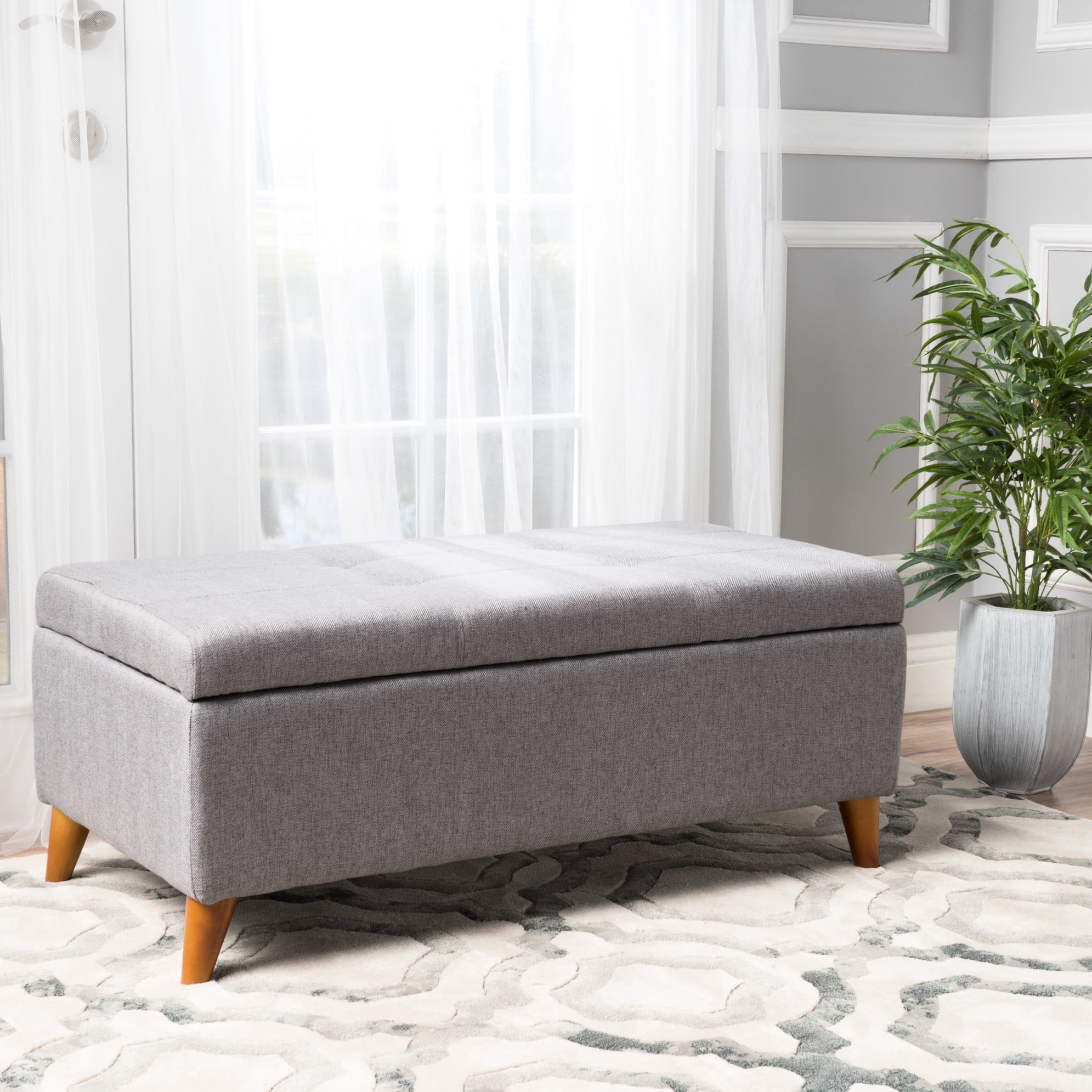 Modern Grey Storage - Add A Flair To Your Space Bench With Ideal For ...