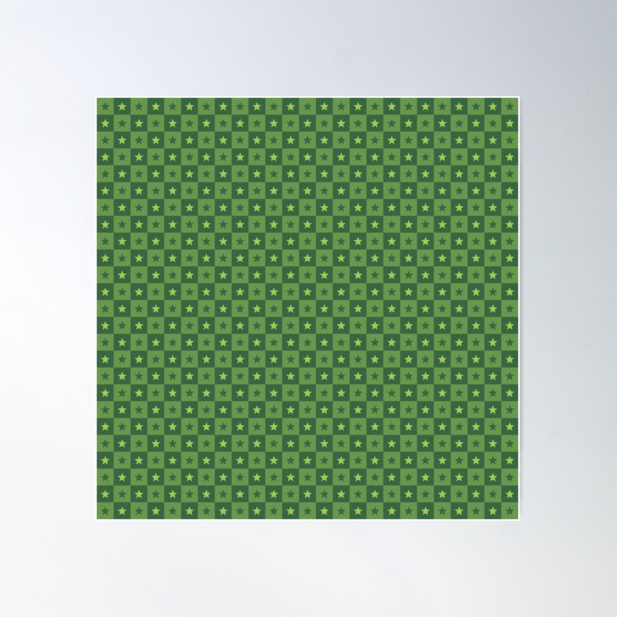 Modern Grid Layout With Classic Checkered Design Green Poster Wall Art ...