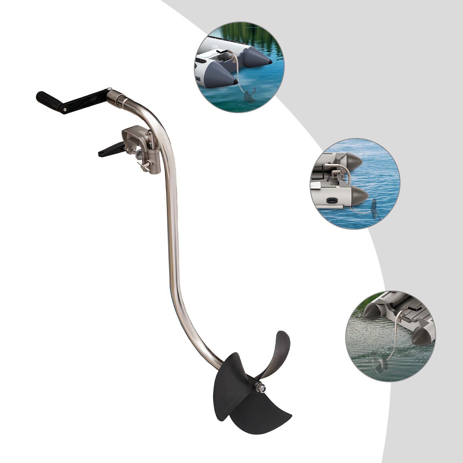 Modern Hand-operated Propeller Inflatable Boat Plastic Boat Stern ...