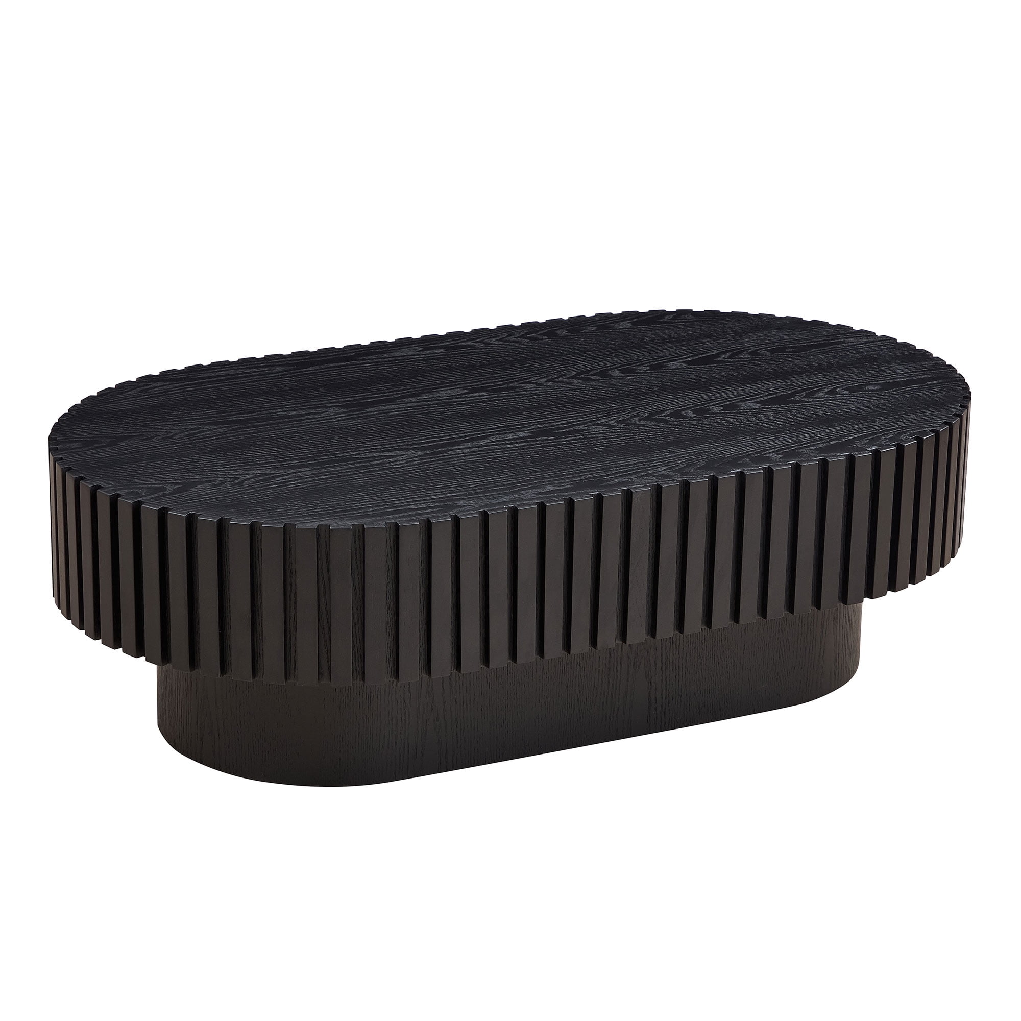 Modern Handcraft Drum Coffee Table Length 43.7 inch Ellipse Coffee ...