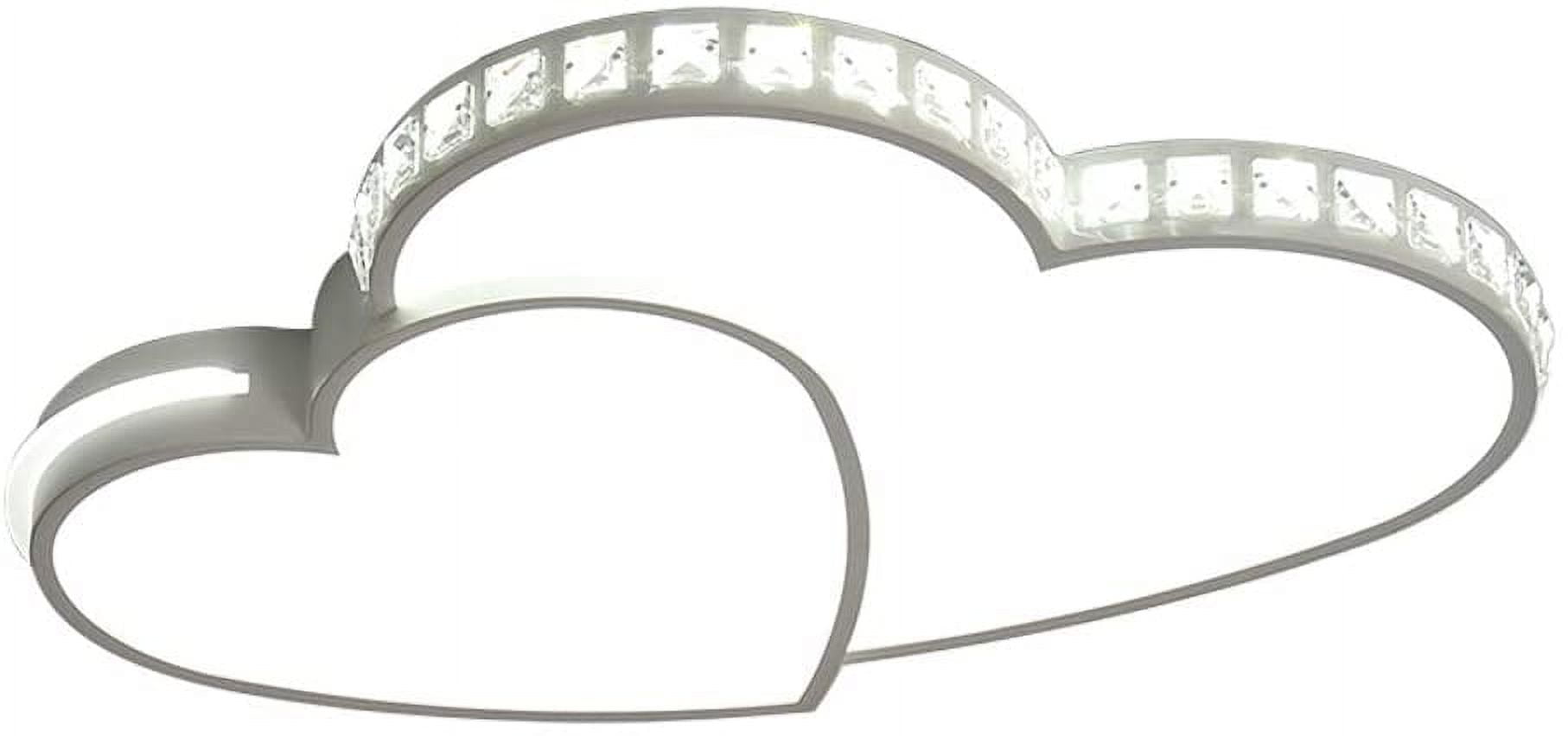 Modern Heart Shaped Ceiling Light, Crystal Flush Mount Ceiling Light ...