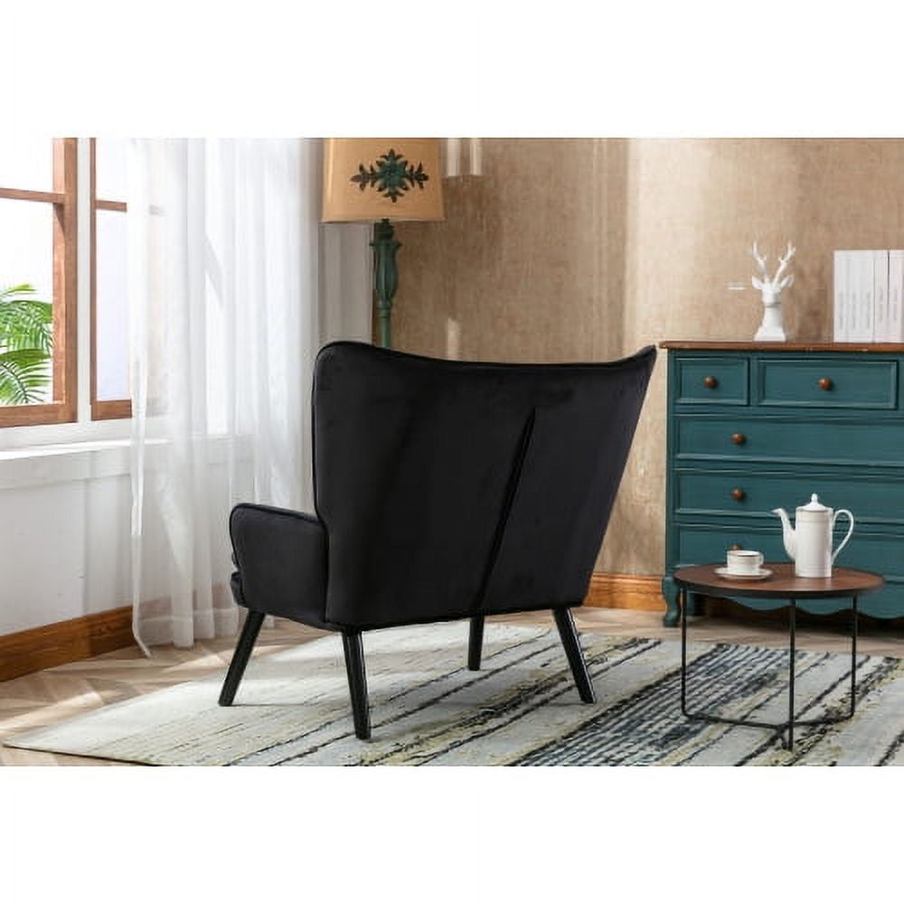 Modern High Back Accent Chair, 40"Wide Loveseat Chair with Fabric ...