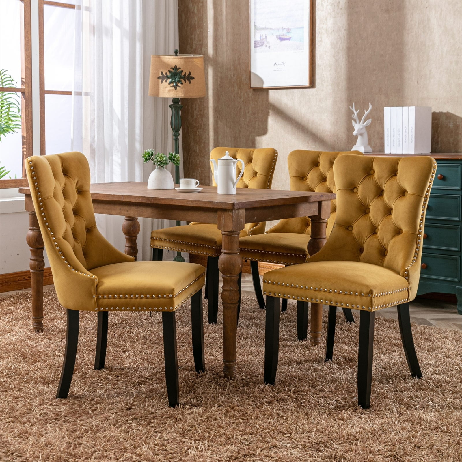 Modern High End Tufted Solid Wood Contemporary Velvet Upholstered
