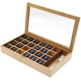 Modern Home Bamboo 24 Capsule Organizer/Display Box with Accessory ...