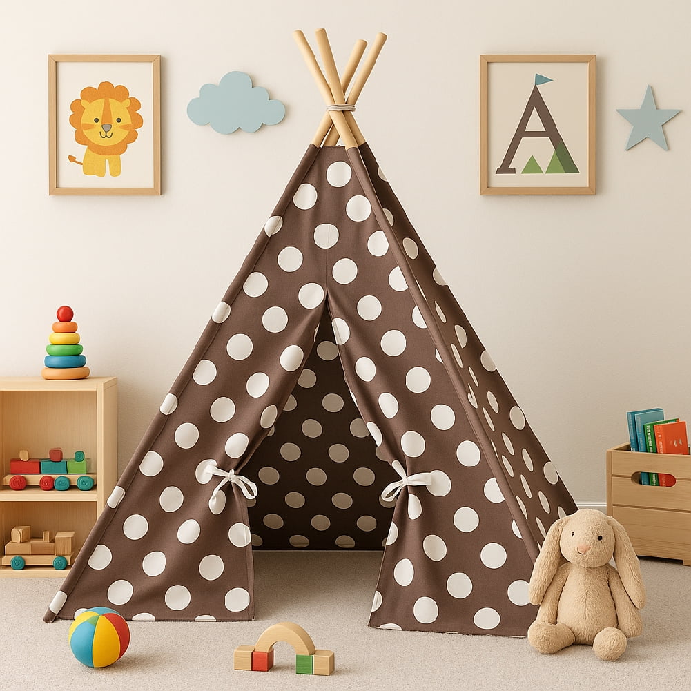 Modern Home Children's Indoor/Outdoor Teepee Set with Travel Case ...