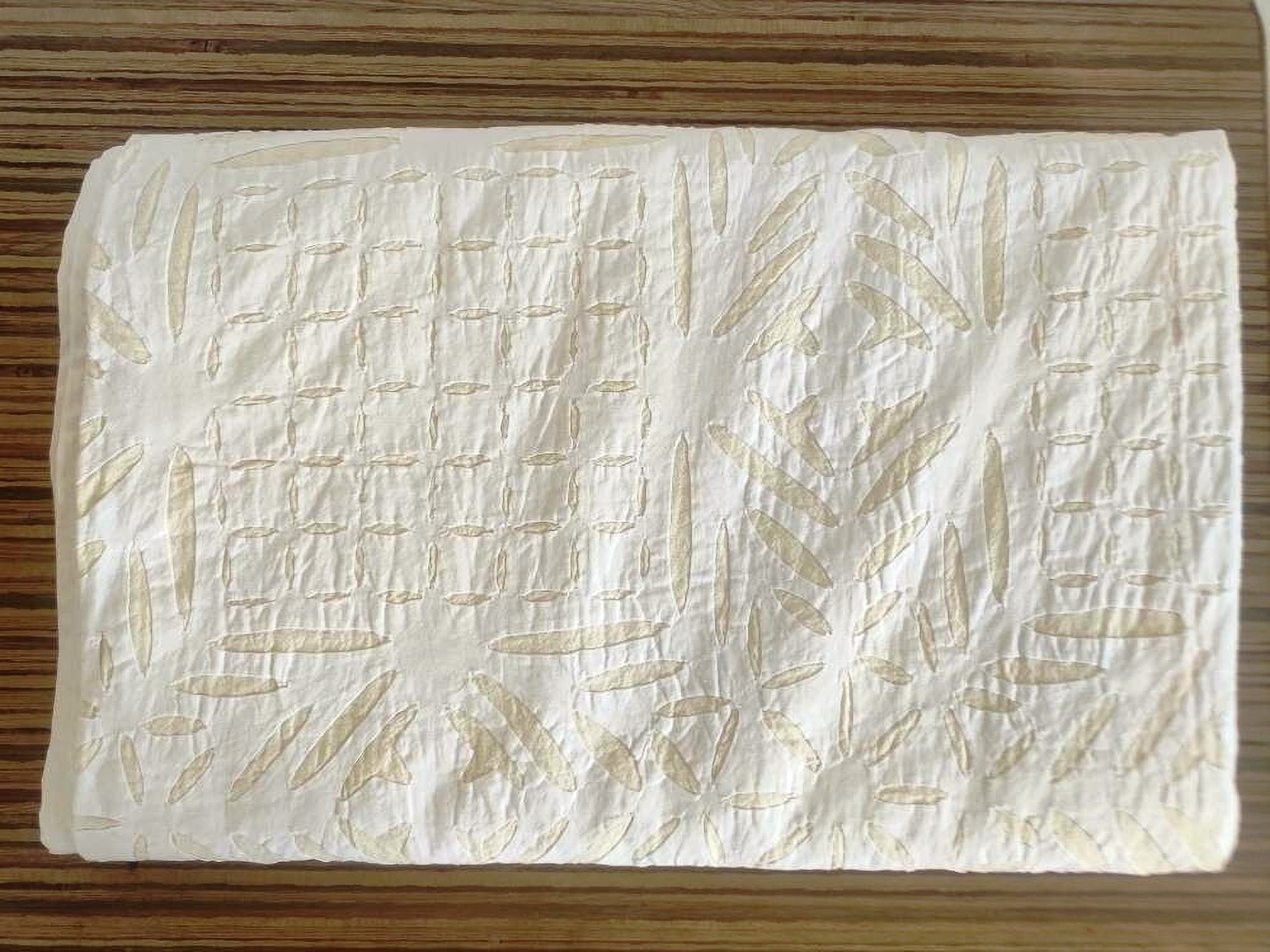 Shree Applique Work Art Deco 1-Piece Royal Floral White Luxary ...