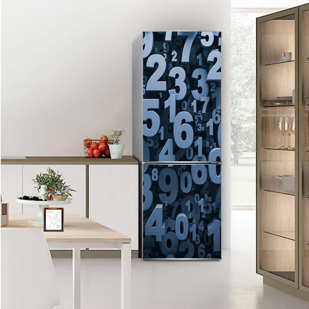 Modern Home Decor Refrigerator Wrap 3D Geometric Butterfly Flower ...