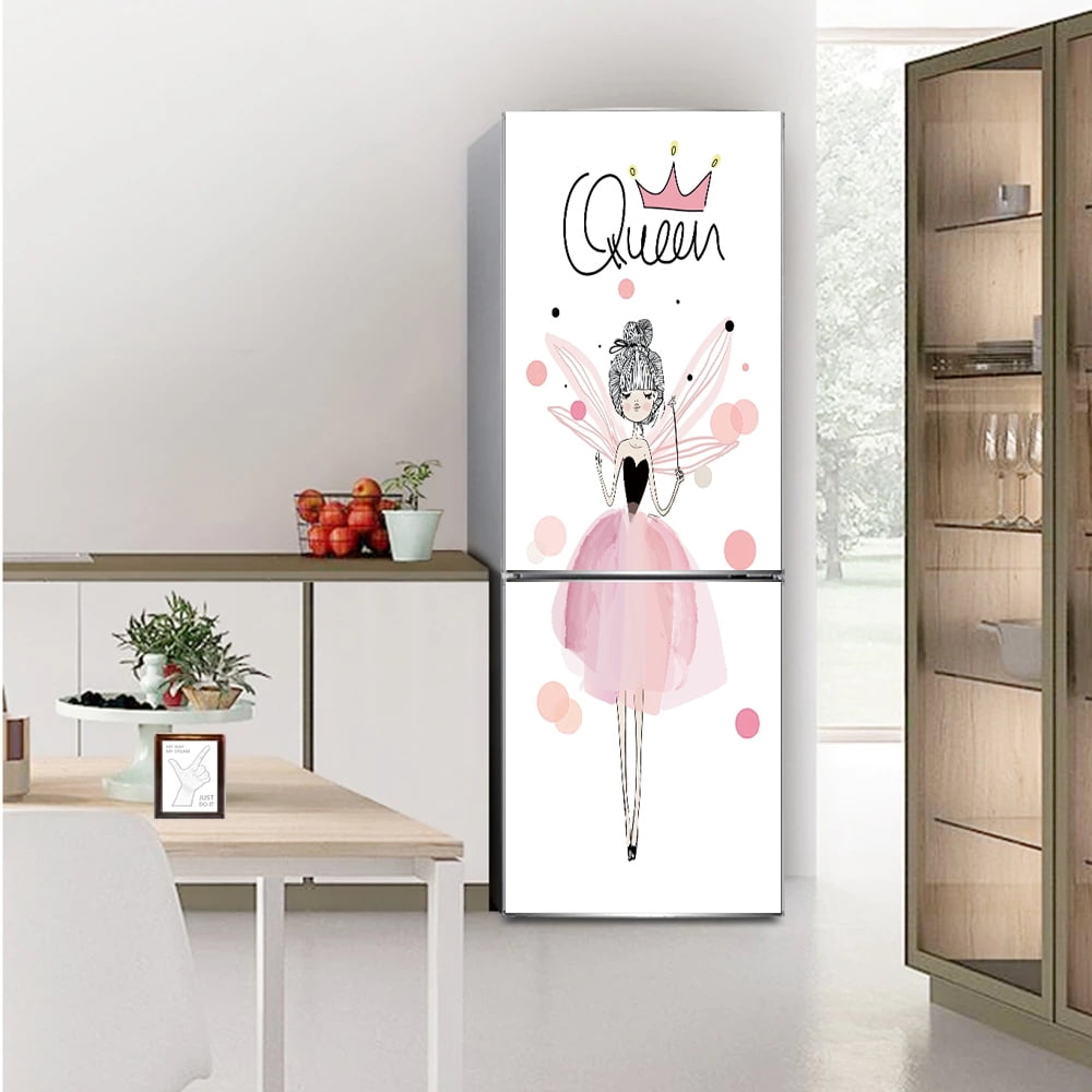 Modern Home Decor Refrigerator Wrap 3D Geometric Butterfly Flower ...