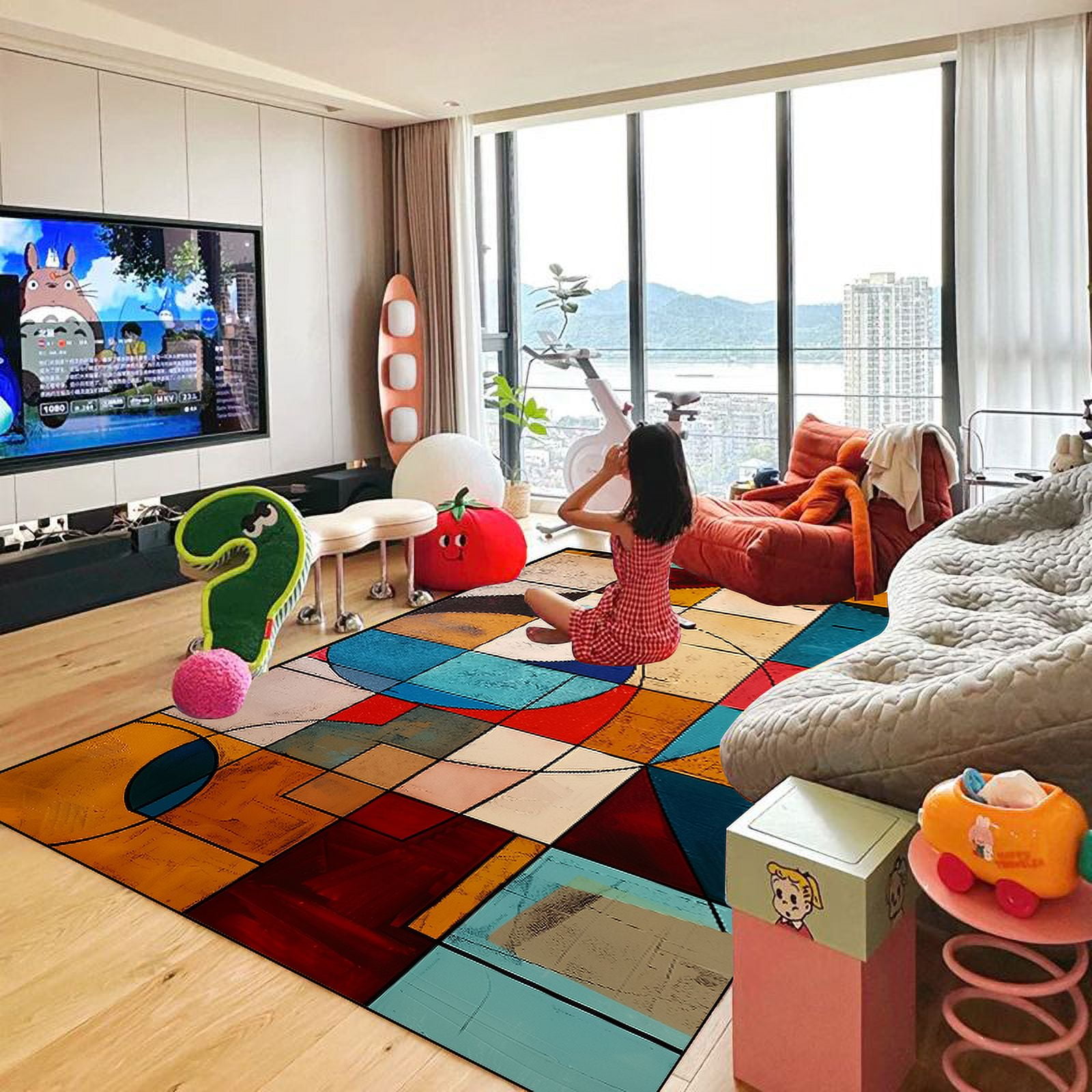 Modern Home Geometry Carpets Living Room Light Luxury Carpet Nordic ...