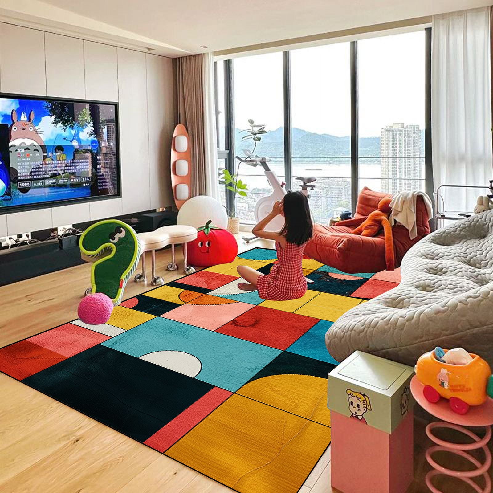 Modern Home Geometry Carpets Living Room Light Luxury Carpet Nordic ...