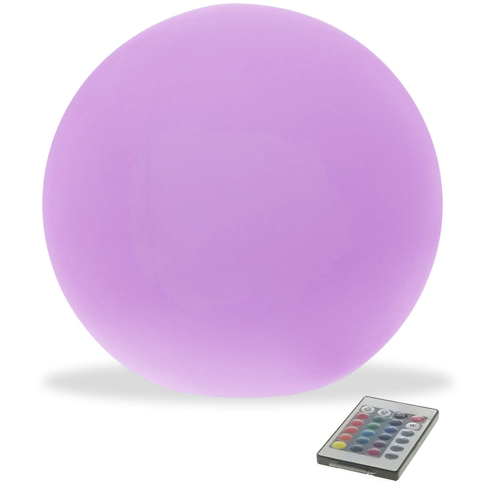 Modern Home 12 inch LED Sphere with Infrared Remote, Water Resistant ...