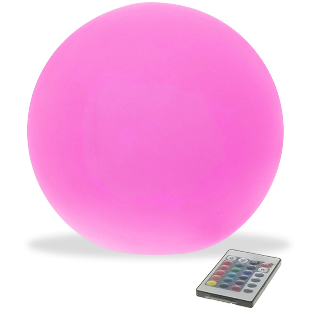 8-inch Modern Home LED Glowing Sphere Ball with Infrared Remote Control ...