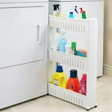 Modern Home Narrow Sliding Storage Organizer Rack, 28.5x21.5x5 inches ...