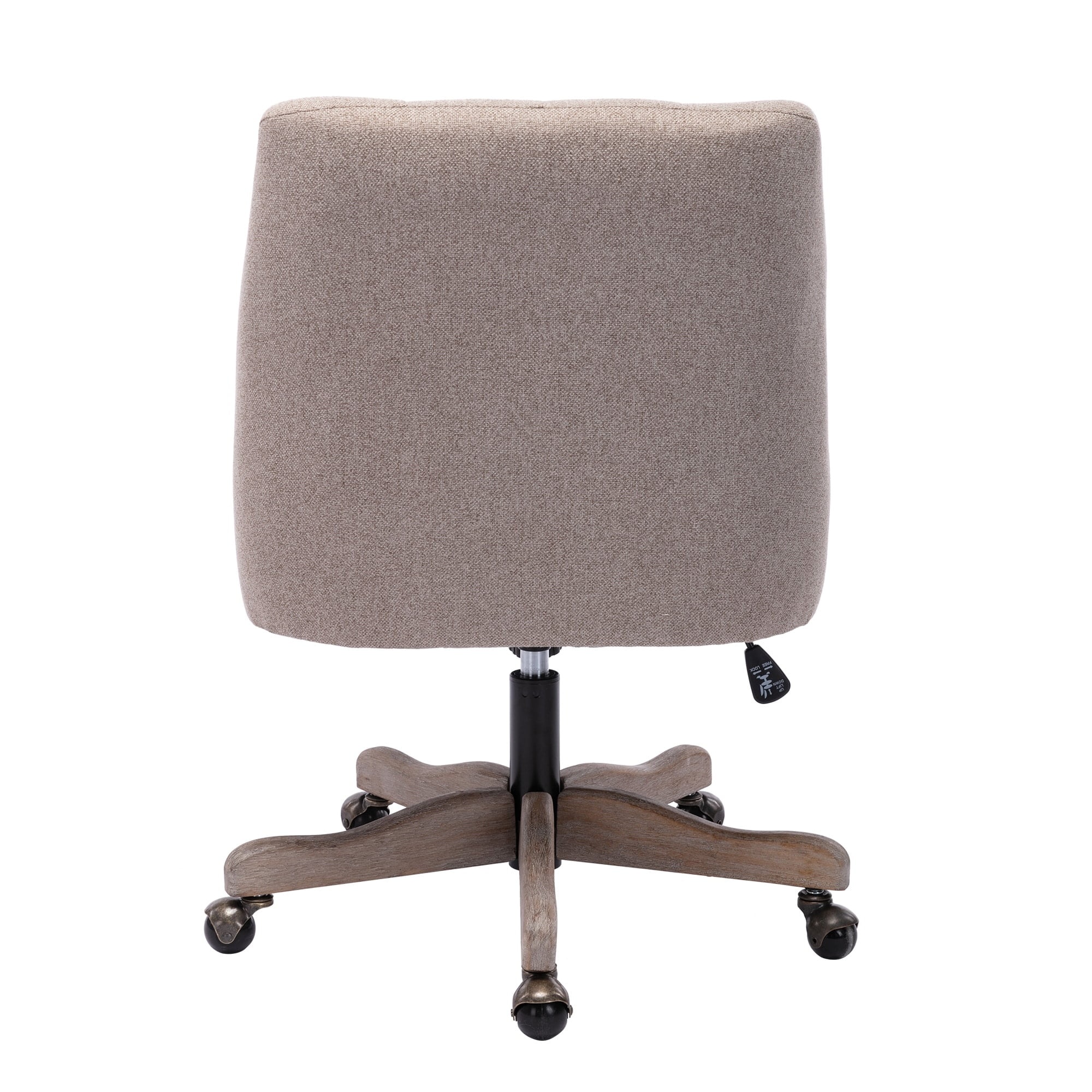 Modern Home Office Desk Chair w/Casters / Leisure Solid Wood Feet ...