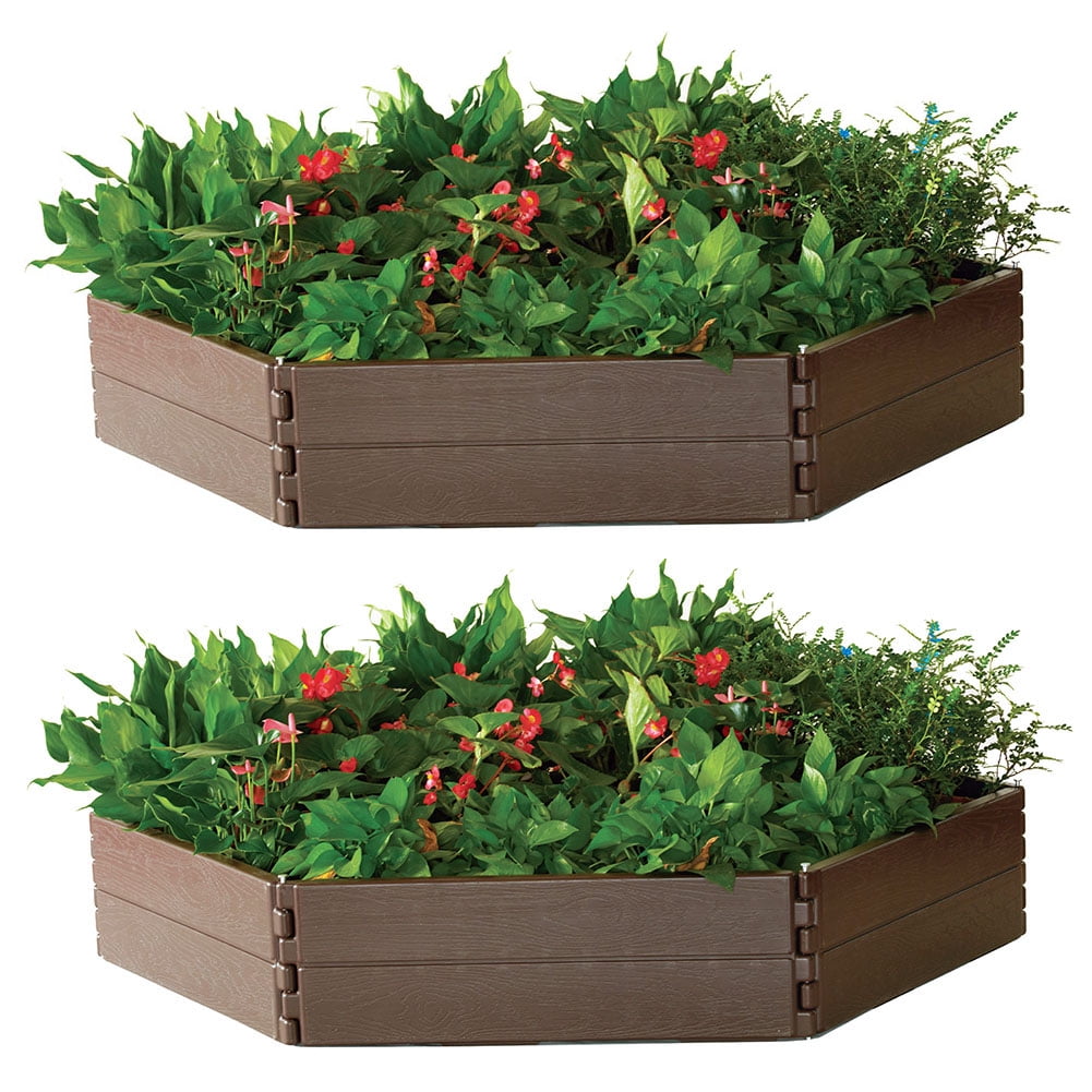 Modern Home Raised Garden Bed Kit - Stackable Hexagon Modular Flower ...