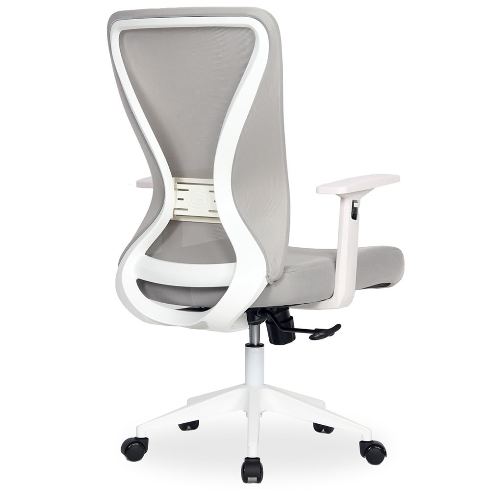 Modern Home Xelo Solo Mid-Back Desk/Office Task Chair (White/Gray ...