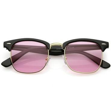 True Vintage Horn Rimmed Semi Rimless Sunglasses Color Tinted Square ...