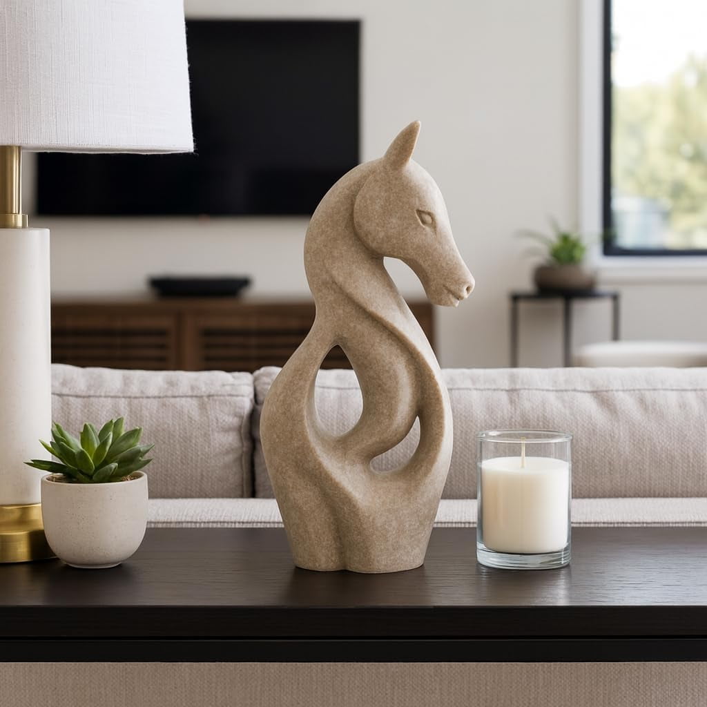 Modern Horse Statue Sculpture with Flowing Design, Chic Home Decor ...