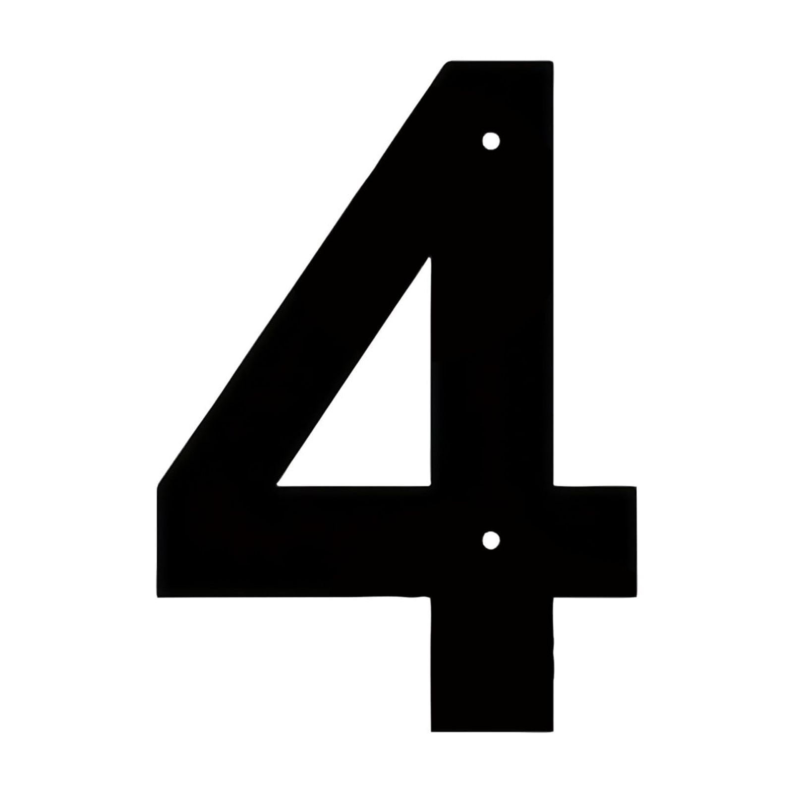 Modern House Address Number Letter 4, With 2 Mounting Accessories, For ...