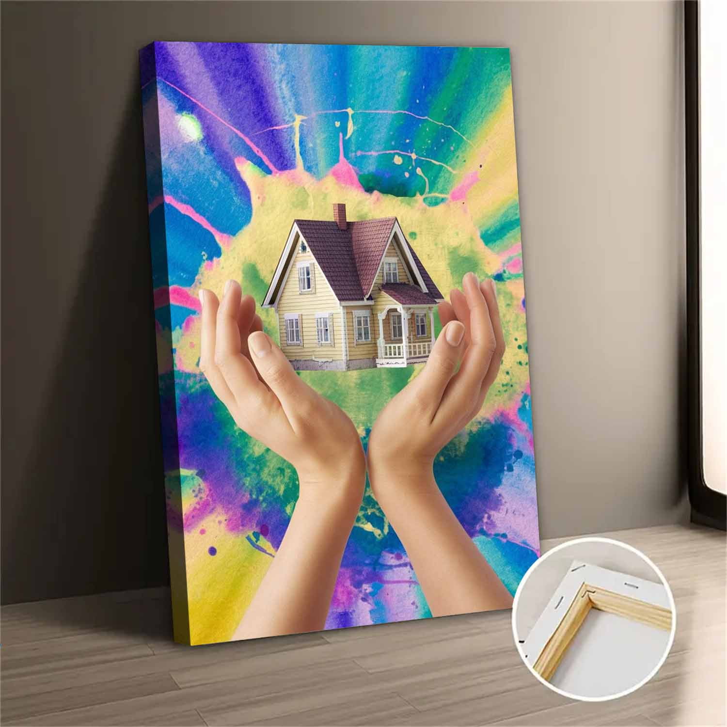 Modern House Canvas Wall Art For Bedroom Living Room Decoration ...